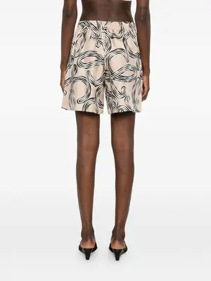 Loewe Printed Silk Shorts - Multicolor