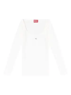 DIESEL® Ribbed Logo Cotton Top - Multicolor