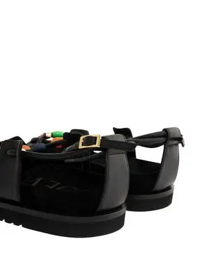Loewe Pebble Fussbett Leather Sandals - Multicolor