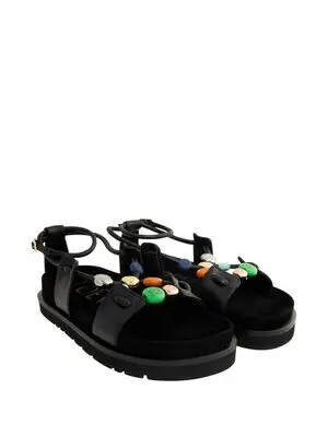 Loewe Pebble Fussbett Leather Sandals - Multicolor