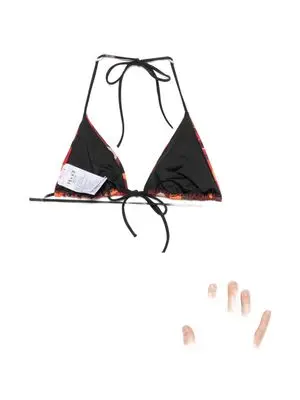 Emilio Pucci Geometric Print Triangle Bikini Top