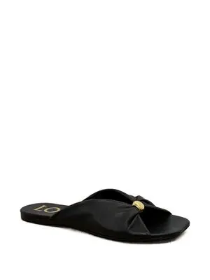 Loewe Pebble Leather Slide Sandals - Multicolor