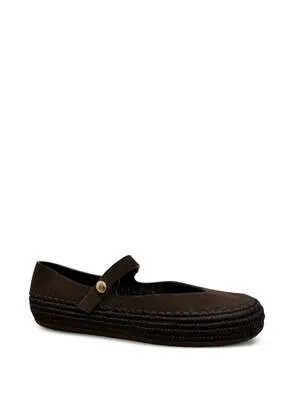 Loewe LOEWE Paula's Ibiza Rio Suede And Raffia Ballerinas Multicolor