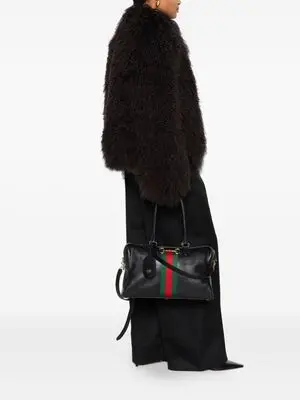 Gucci Large Shoulder Bag With Web Stripe Detail