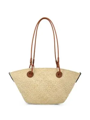 Loewe Anagram Raffia Small Tote