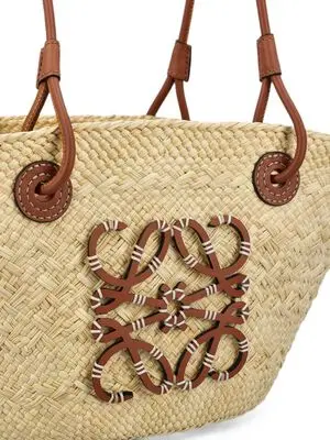 Loewe Anagram Raffia Small Tote