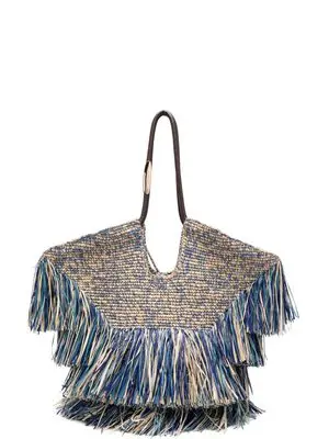 Zimmermann Raffia Tote With Ruffle Detail - Multicolor
