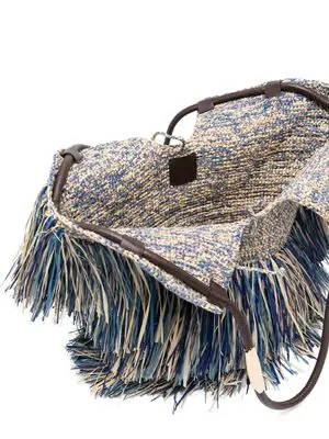 Zimmermann Raffia Tote With Ruffle Detail - Multicolor