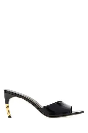 Gucci Leather Mules With Stiletto Heel - Black