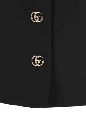 Gucci Wool Mini Skirt With Interlocking G Detail