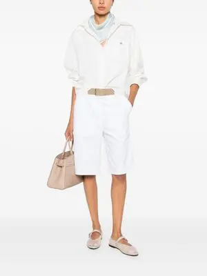 Celine Cotton Shirt With Embroidered Logo