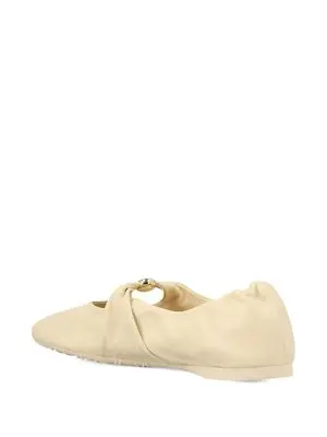 Loewe Pebble Leather Ballerinas With Knot Detailing - Multicolor