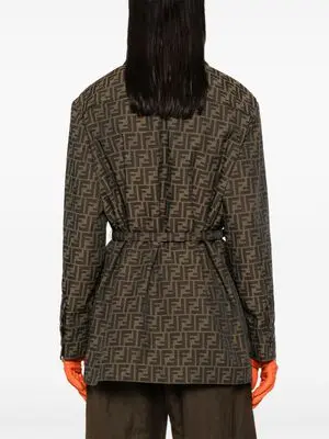 Fendi Single-breasted Canvas Jacket