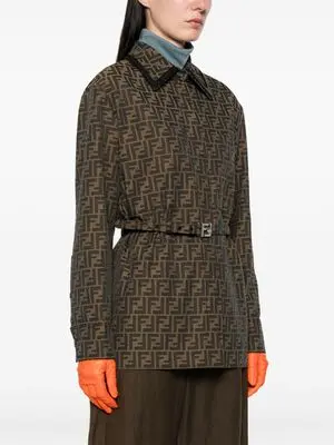Fendi Single-breasted Canvas Jacket