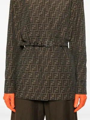 Fendi Single-breasted Canvas Jacket