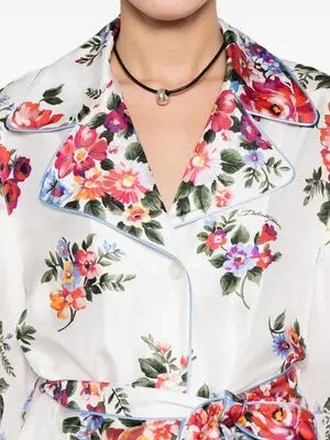 Dolce & Gabbana Floral Print Silk Shirt - Multicolor