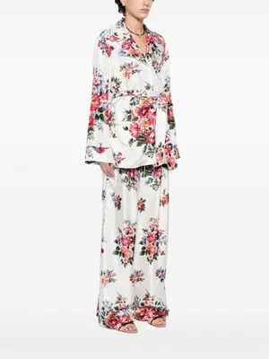 Dolce & Gabbana Floral Print Silk Shirt - Multicolor