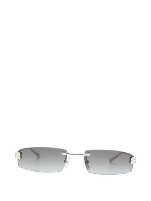 Balenciaga Balenciaga Silver Rimless Rectangle Sunglasses Multicolor
