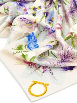 FERRAGAMO Printed Silk Foulard