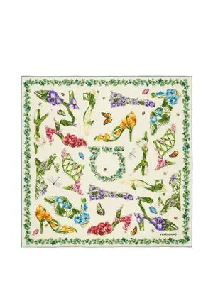 FERRAGAMO Printed Silk Foulard - Multicolor