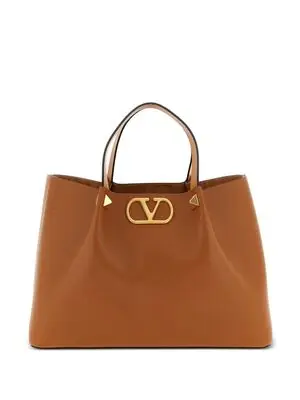 Valentino Garavani Vlogo Signature Medium Leather Tote - Multicolor