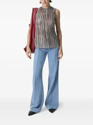 Missoni Striped Sequin Embellished Sleeveless Top