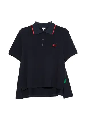 Loewe Anagram Embroidered Cotton Polo Shirt - Multicolor