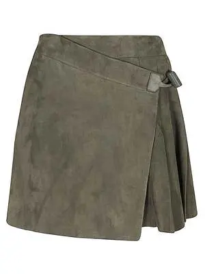 Loewe Suede Mini Skirt - Multicolor
