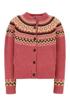 MIU MIU Miu Miu Dark Wool Oversize Cardigan