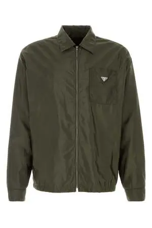 Prada Olive Re-nylon Shirt - Green