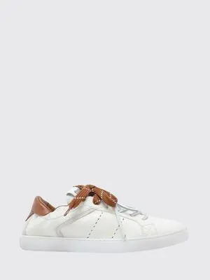 Miu Miu Leather Lace-up Sneakers - White