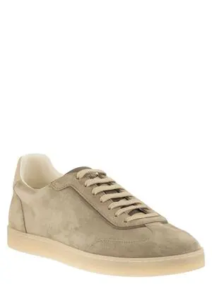 Brunello Cucinelli Lightweight Suede Lace-up Trainers - Multicolor