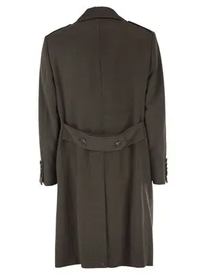 Brunello Cucinelli Double-breasted Pure Wool Tailored Coat