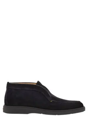 Santoni Suede Leather Desert Boot - Blue