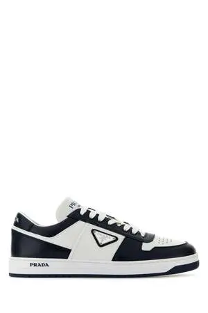 Prada Two-tone Leather Downtown Sneakers - Multicolor