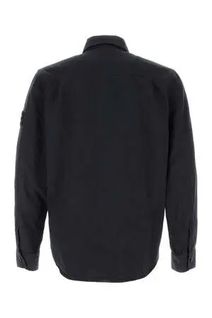 Stone Island Navy Cotton Blend Shirt