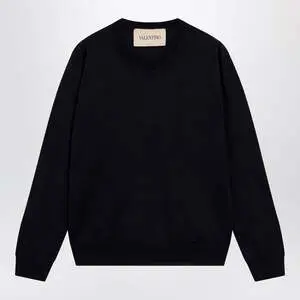 Valentino Garavani Virgin Wool Crewneck Sweater - Blue