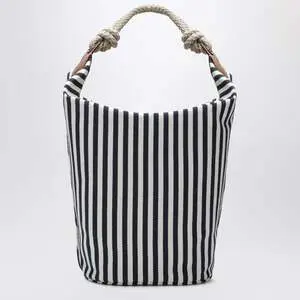 Miu Miu Striped Canvas Bag - Blue