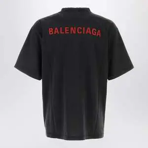Balenciaga Light Medium-fit T-shirt With Logo - Blue