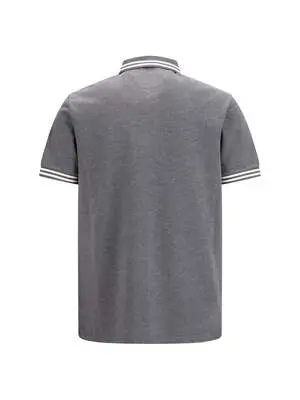 Moncler Cotton Piqué Polo With Striped Trims