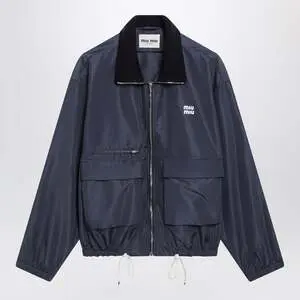 Miu Miu Tela Tec Lightweight Windproof Blouson - Blue