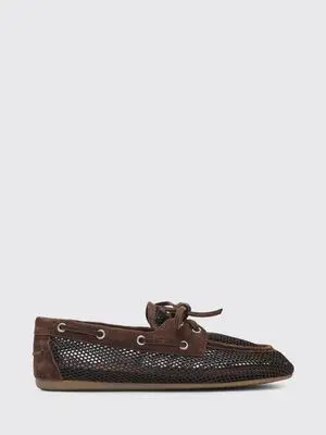 Miu Miu Calf Leather Loafers - Brown
