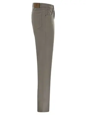 Brunello Cucinelli Garment-dyed Five-pocket Cotton Trousers