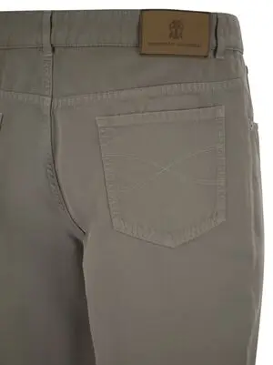 Brunello Cucinelli Garment-dyed Five-pocket Cotton Trousers