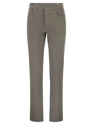 Brunello Cucinelli Garment-dyed Five-pocket Cotton Trousers - Multicolor