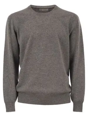 Brunello Cucinelli Brunello Cucinelli Pure Cashmere Crew Neck Sweater Gray