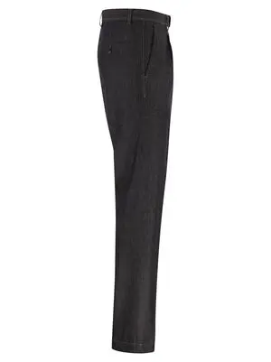 Brunello Cucinelli Tailored Cotton Denim Trousers With Pleats