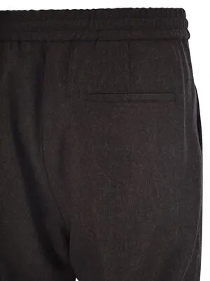 Brunello Cucinelli Virgin Wool Tailored Jogger Trousers - Brown