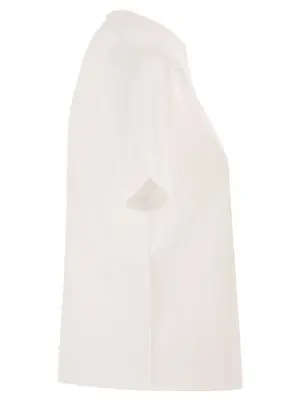 Herno Cotton T-shirt With Logo Buttons - White