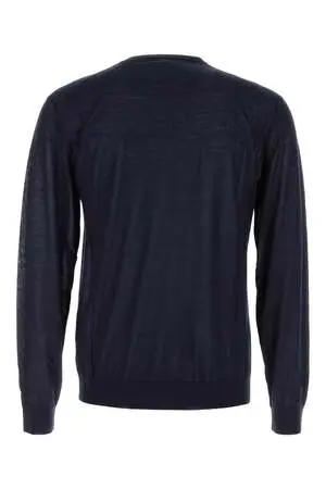 Prada Navy Cashmere Blend Sweater - Blue